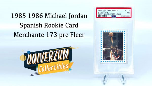 1985 1986 Michael Jordan Spanish Rookie Card Merchante 173 pre Fleer ...